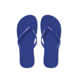 Branded plastic flip-flops, beach, single colour | From £1.76