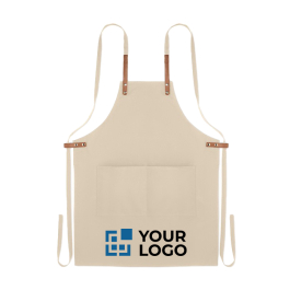 Eco kitchen apron with pockets, 340 g/m2 | From £6.24