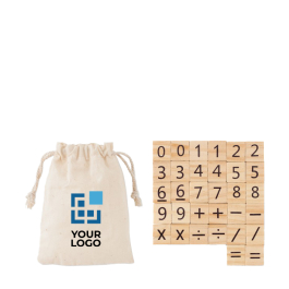Wooden counting game for kids with cotton bag | From £0.84