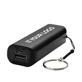 Mini power bank with keyring, 1,200 mAh | From £2.83